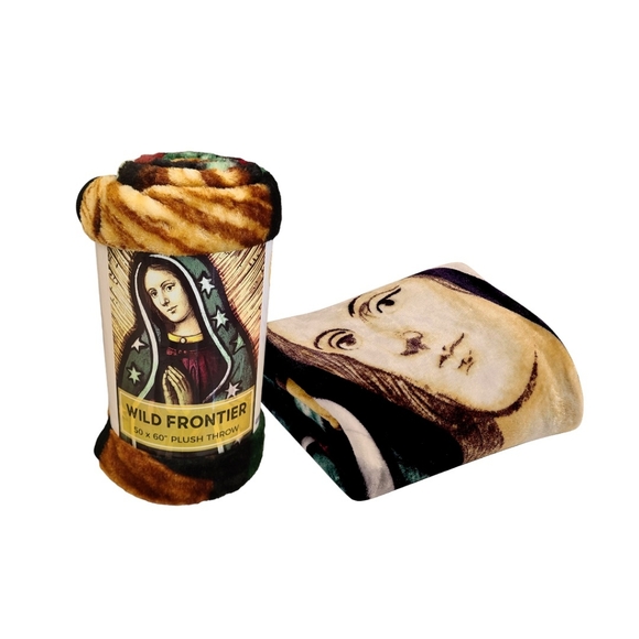 Wild Frontier | Bedding | Plush Throw Blanket Virgin Mary Lady Of ...